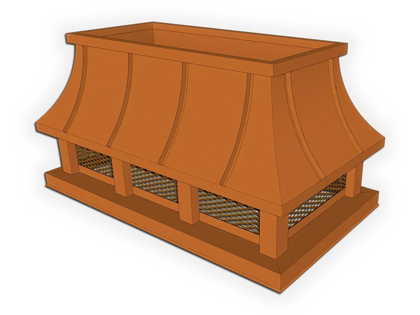 Concave Roof Chimney Cap / Shroud | KM Sheet Metal